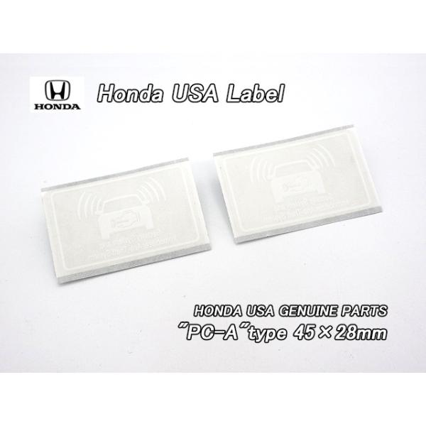 【商品名】北米(US)ホンダ純正ラベル2枚セット"セキュリティコーション"＊PC-Aタイプ "Immobilizer &amp; Security Caution"＊別名:コーションステッカー/インフォメーションシール＊ドアガラス用【適合車...
