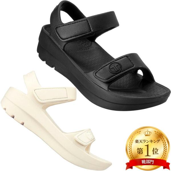 テリック Telic 正規販売店[サイズチャート]XS：22〜22.5cmS：23〜23.5cmM：24〜24.5cmメーカー品番：Ankle Strap色：ブラック（黒 Black） アイボリー（Ivory）素材：EVAヒール高さ：約4c...