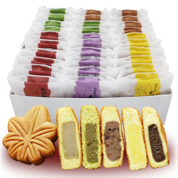 豊富な種類の中から特に人気の品を詰め合わせました。この一箱にやまだ屋の魅力が満載です。内容量：・もみじ饅頭×6個　　　　・つぶあん×6個　　　　・クリーム×6個　　　　・抹茶もみじ×6個　　　　・チョコもみじ×6個賞味期限：製造日の翌日から...