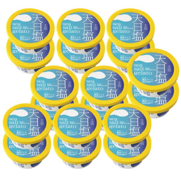 土佐湾の海水を太陽の光と風だけで乾燥させて作られた「天日塩」を使用。土佐の海をイメージしたきれいなブルーが印象的です。