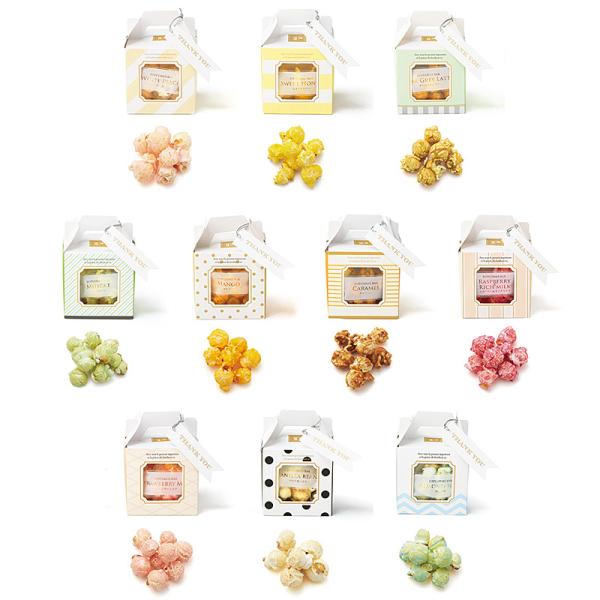 　カラフルでかわいらしいポップコーンを、バラエティー豊かに10種類揃えました。　パッケージを開けた瞬間広がる香ばしいかおりと、お口に広がる甘い味わいが幸せを運んでくれそうです！　※種類の指定はできません。ランダムにミックスになります。　誕生...