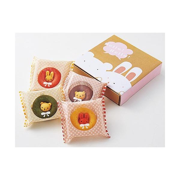いろとりどりなドーナツのまんなかに、かわいらしいウサギとクマをデザインした美味しい＆かわいい焼ドーナツです。見た目のかわいらしさはもちろん、しっとりとした食感に、きっとあなたもトリコになること間違いなし♪各種贈り物に最適な、キュートでユニー...