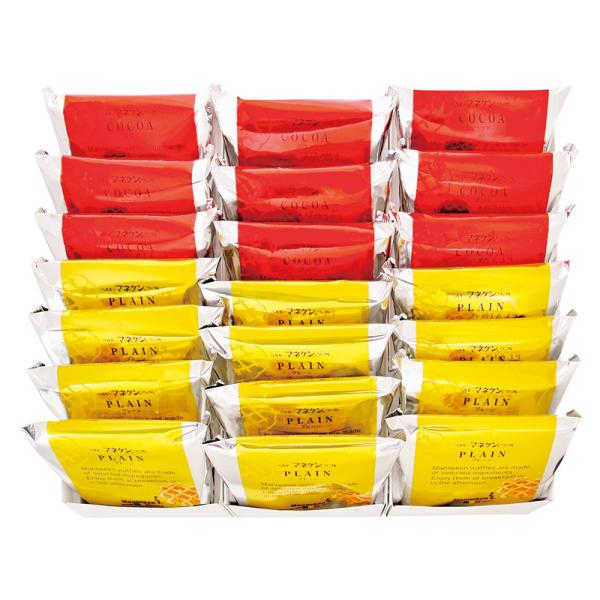 ベルギー産パールシュガーを始め厳選した食材を使って焼き上げ、マネケンならではの独特の食感と風味に仕上げました。プレーンとココアの2つの味を詰合せ。　誕生日プレゼント 結婚祝い 出産祝い 内祝い 退職祝い 長寿祝い 入学祝い 就職祝い 記念品 に！