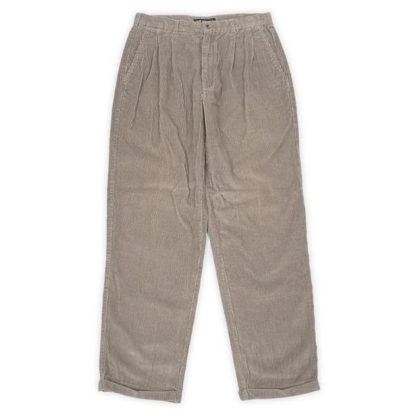 商品名：ペリーエリス PERRY ELLIS 00s 2タック 太畝コーデュロイパンツ トラウザー USA ビンテージ 古着 (-7961)表記サイズ：W32 L32実寸サイズ：胴囲/ウエスト:82cm  股下/レングス:81cm  総丈:...