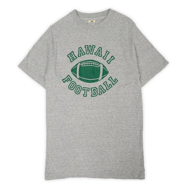 商品名：マクレガー MacGregor SAND KNIT 80s カレッジプリントTシャツ 霜降り HAWAII 珍品 ヴィンテージ 古着 (-2172)表記サイズ：L実寸サイズ：着丈(襟元から裾):81cm  身幅(脇下から脇下):49...