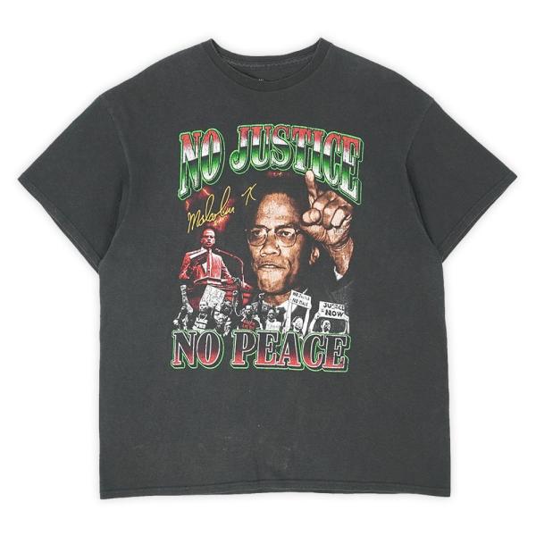 商品名：マルコムX Malcolm X 00s Y2K プリントTシャツ USA ヴィンテージ 偉人 古着 (-6100)表記サイズ：XL実寸サイズ：着丈(襟元から裾):69cm  身幅(脇下から脇下):59cm  肩幅:58cm  袖丈(...