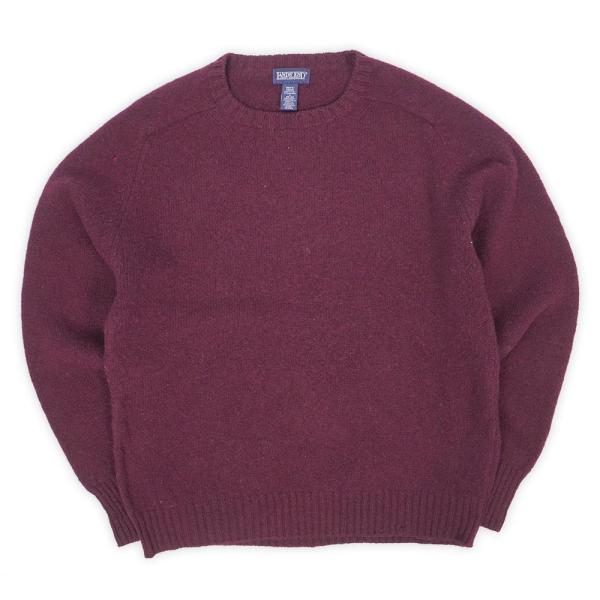 商品名：ランズエンド LANDS' END 90s ウール ドリフターセーター ニット 無地 旧タグ ビンテージ 古着 -7901表記サイズ：L実寸サイズ：着丈(襟元から裾):72cm  身幅(脇下から脇下):63cm  袖丈(脇下から袖先...