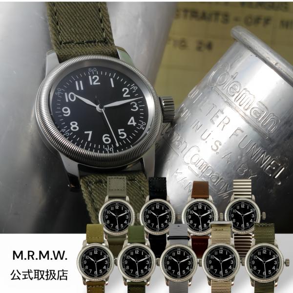 M.R.M.W.（モントル・ロロイ）が手掛ける「TYPE A-11 12H 黒文字盤」は、第二次世界大戦時に米陸軍航空隊で採用された名機“A-11”をベースに、現代的な解釈で復刻した一本です。深みのあるブラックダイヤルにホワイトのアラビア数...