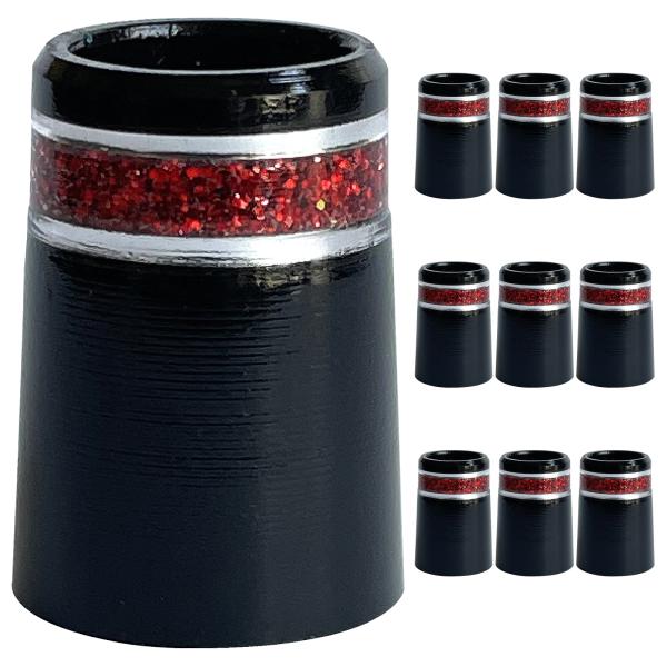 【素材】高品質のセルロイド製、１０個セットをオリジナルBOXに梱包して発送いたします。【デザイン】もはや定番！？人気の高い高級感のあるラメタイプ、赤/青/銀/緑（レッド/ブルー/シルバー/グリーン）と、スタンダードな２ラインタイプをご用意し...