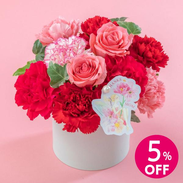 ■お届け2026/5/7 から 2026/5/10まででご指定ください※お届け日指定締切 2026/4/30 以降は指定不可■注文締切2026/05/07　14:00まで母の日は「ありがとう」を伝える日。カーネーションの花言葉は「感謝」。赤...