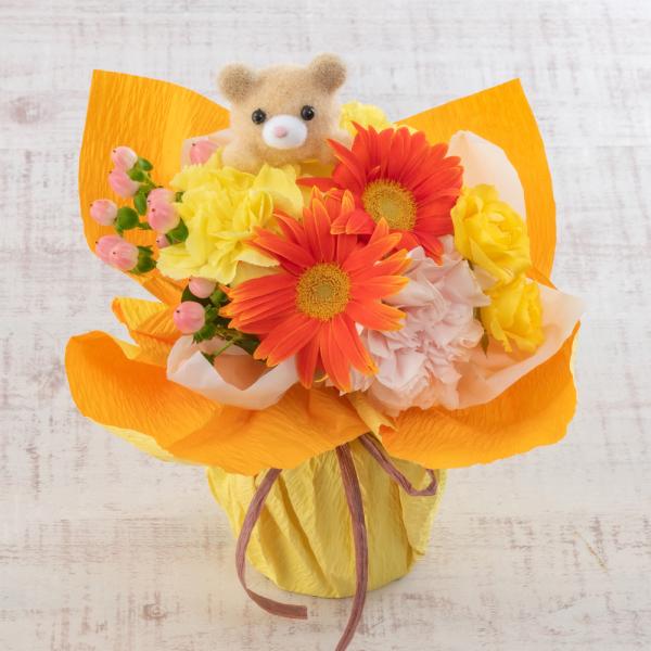 ■お届け 3日後以降でご指定可■注文締切2027/03/28　14:00までギフトに大人気な置き型ブーケ「そのまま飾れるブーケ」のカップ部分が、プラスチック製から紙製へと変わりました！脱プラスチックにより、環境への配慮と今までよりもお客様の...