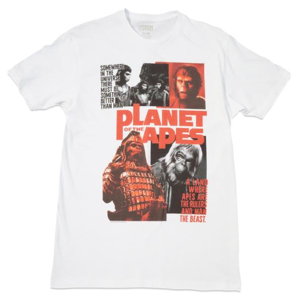 American ClassicsよりTシャツの入荷です。Planet Of The Apes-Collage-White Adult TeeNo.POTA520★素材:100%Cotton★Lサイズ (身幅:約52cm 肩幅:約51cm ...