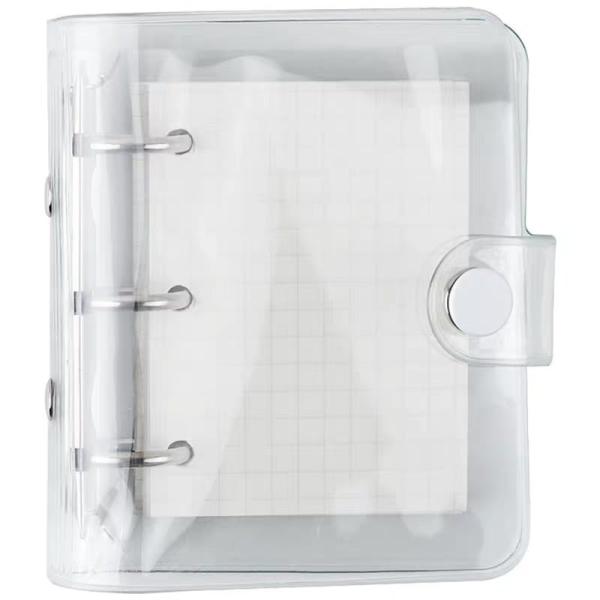 ※ こちらお取り寄せ商品(2週間前後)になります。【3穴バインダー ミニ手帳】・サイズ　約10×10cm　　　　・PVCクリアバインダー 1冊　ポケットファイル 2枚　格子ノート　ポストカード、シール等※ポストカード、シールは入荷時期により...