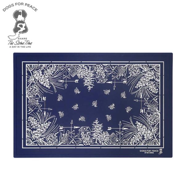 DOGS FOR PEACE ドッグスフォーピース BANDANA FEEDING MAT バンダナフィーディングマット Navy 960003889 【 犬用品 ラバーマット 】
