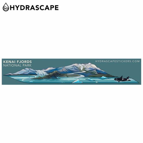 Hydrascape ハイドラスケープ Miniscape Sticker ミニスケープステッカー Alaska Kenai Fjords National Park  【 シール カスタム 水筒 車 クーラーボックス アウトドア 雑貨 】...