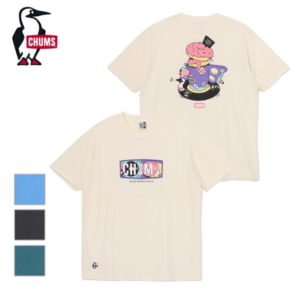CHUMS チャムス CHUMS Record &amp; Donuts T-Shirt チャムスレコード＆ドーナツTシャツ CH01-2530 【 半袖 トップス コットン 綿 アウトドア キャンプ 】【メール便・代引不可】
