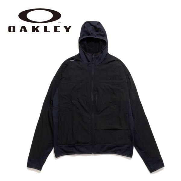 OAKLEY オークリー Bowls Alpha Full Zip Hoodie ボウルアルファフルジップフーディー Blackout FOA407384 【 アウター メンズ 薄手 パーカー アウトドア 防寒 】