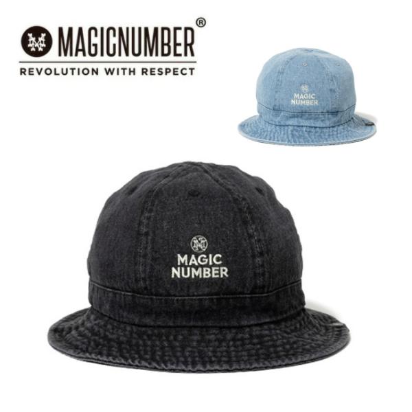 MAGICNUMBER マジックナンバー STOCK LOGO METRO DENIM HAT ストックロゴメトロデニムハット 25SS-MN034 【 帽子 バケハ 刺繍 コットン 綿100％ アウトドア キャンプ 】【メール便・代引不可】