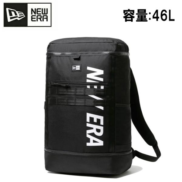 NEWERA ニューエラ ボックスパック ラージ 46L プリントロゴ ブラック 14521368 【 リュック バックパック 通勤 通学 PC収納 大容量 アウトドア スポーツ タウンユース レコードバッグ 】