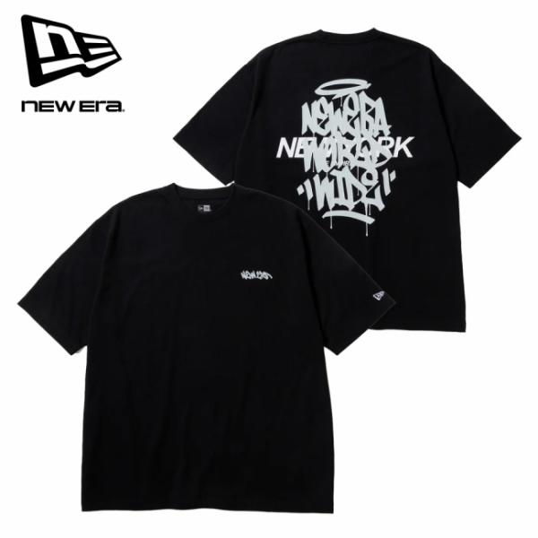 NEWERA ニューエラ 半袖 オーバーサイズド コットン Tシャツ Tagging ブラック 14856667 【 トップス ショートスリーブ 綿 アウトドア ユニセックス 】【メール便・代引不可】