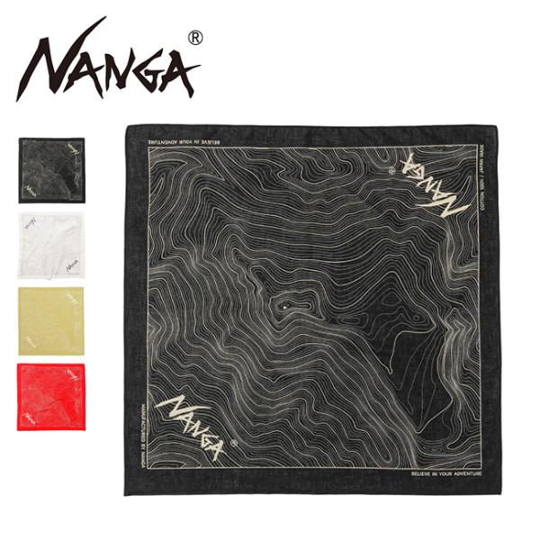 NANGA ナンガ NANGA PARBAT CONTOUR MAP BANDANA ナンガパルバットコントアーマップバンダナ NA2253-3F503 【 ハンカチ スカーフ 風呂敷 お弁当 ハイキング ピクニック キャンプ アウトドア ...