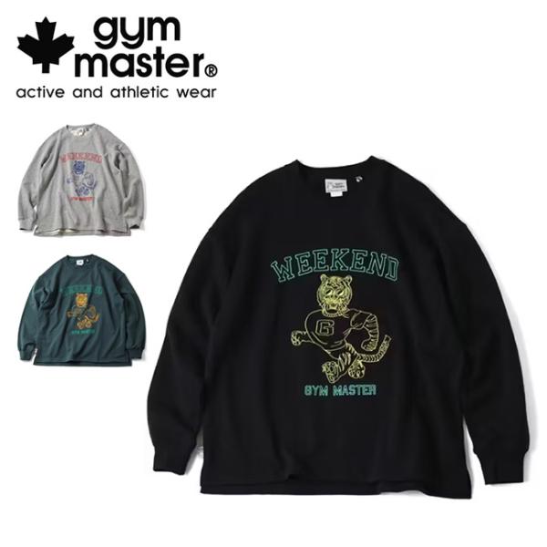 gym master ジムマスター 10.3oz WEEKEND 刺繍スウェットビッグTee G621782 【 Tシャツ 長袖 トップス 綿 コットン アウトドア 】【メール便・代引不可】