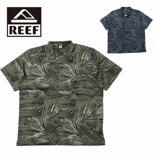 REEF リーフ DEEP WATAR PALM COLAR SHIRTS ディープウォーターパームカラーシャツ RFWSM2303 【 トップス 半袖 開襟シャツ アウトドア 】