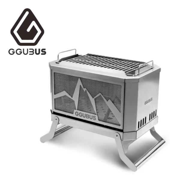 GGUBUS クバス Full Stainless Dual Stove フルステンレスデュアルストーブ 【 二次燃焼焚き火台 グリル 料理 調理 煙が少ない BBQ アウトドア キャンプ 】