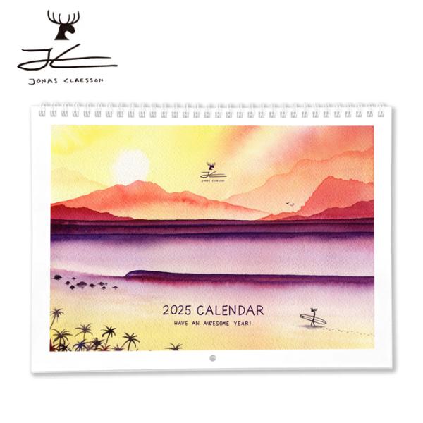 JONAS CLAESSON ジョナスクレアッソン 2025 カレンダー 【 マンスリー 壁掛け サーフィン 書き込み 雑貨 】【メール便・代引不可】