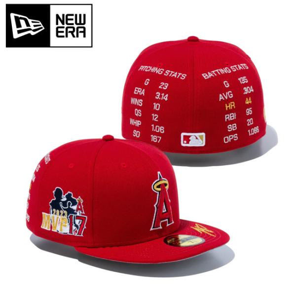 NEWERA ニューエラ 59FIFTY Shohei Ohtani American League MVP &amp; Home Runs Leaders ロサンゼルス・エンゼルス スカーレット×ゴールド 14339795 【 メモリアル...