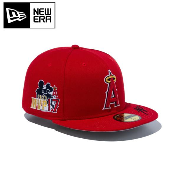 NEWERA ニューエラ 59FIFTY Shohei Ohtani American League MVP &amp; Home Runs Leaders ロサンゼルス・エンゼルス スカーレット 14339797 【 メモリアル キャップ...