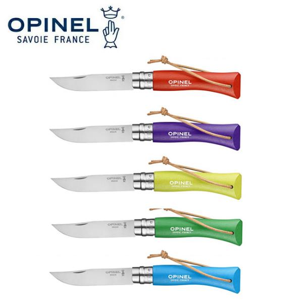 OPINEL オピネル ステンレススチール No.07 革紐付き Colorama 4140/4141 【ナイフ/折り畳み/アウトドア】
