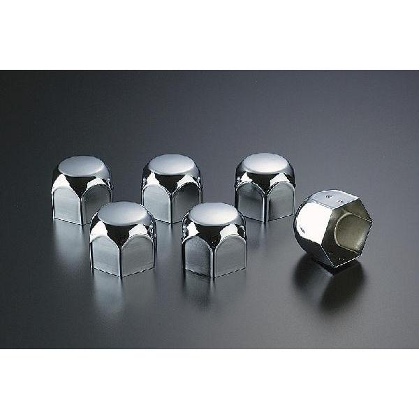 クロームメッキ仕上げで輝きバツグン！ホイールのドレスアップに最適です。ボルト、ナットを泥やホコリから保護します。＊本製品は５ヶ入りです。材質：スチールタイヤ着脱する場合はナットキャップをはずした後、工具等で作業を行って下さい。始業点検時にナ...