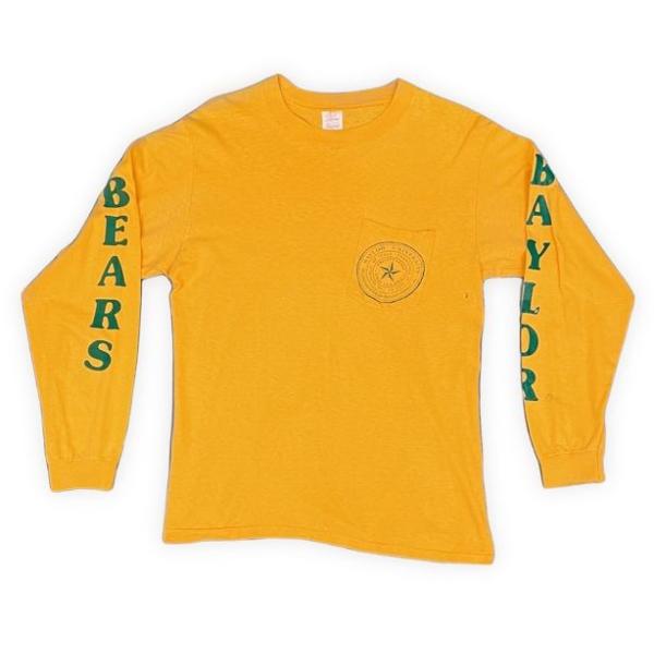 【商品名】HI CRU by STEDMAN　LS TEE  BAYLOR UNVERSITY【サイズ】表記：MEDIUM(38-40)　　　　【状態】ランク：C (やや傷や汚れあり) 　＊付属品は画像の通りです。