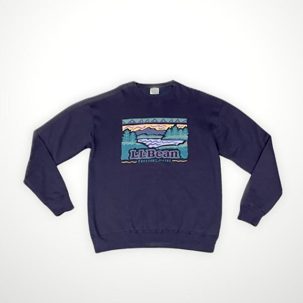 【商品名】L.L.BeanｘHARBORSIDE GRAPHICS　90's SWEAT CREW【サイズ】表記：L【状態】ランク：B (目立った傷や汚れなし) 　＊付属品は画像の通りです。
