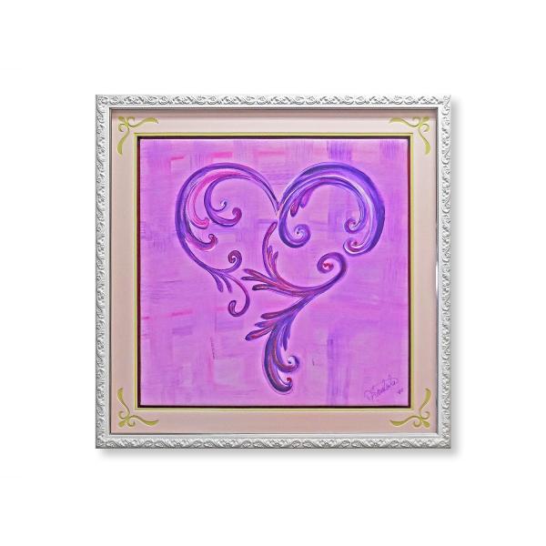 ■デビー・アランブラ「Beyond the Boundaries」アメリカ在住、ハートをモチーフに描くアーティスト、デビー・アランブラのジクレー版画です。日本の気候に合わせた国産高級フレームで額装しています。額サイズ：68cm×68cmイメ...