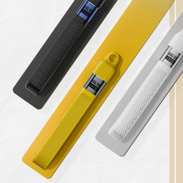 PD240W Type-C オス-オス ケーブル機能性: 充電 / データ転送 / 映像出力 / OTG対応【カラー】ブラック / ホワイト / イエロー【キーワード】USB-C 充電 ケーブル データ転送 映像出力 240W 急速充電 P...