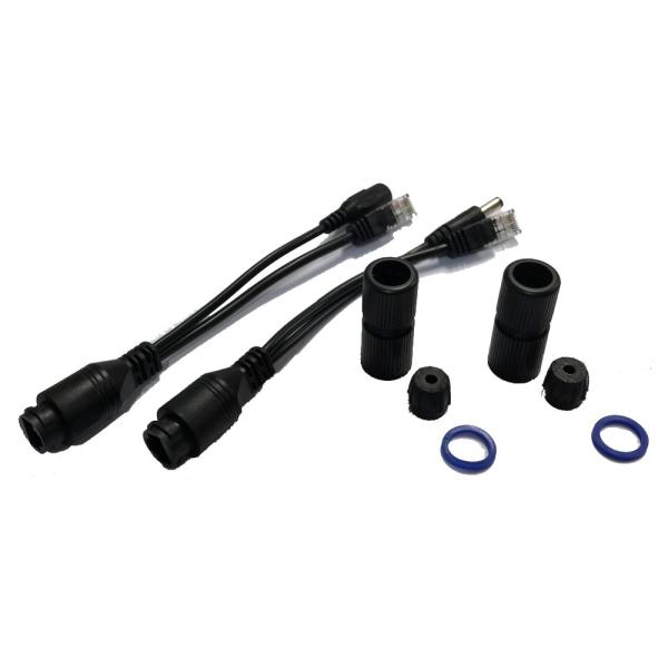 【発売日：2017年09月21日】【IPカメラ向け】 【防水仕様】 12V PoEスプリッター・IP式の防犯カメラの電源ケーブル・LANを「ＬＡＮケーブル1本」で延長できる変換アダプタ両端2個セット（オス・メス）・市販のＬＡＮケーブル CA...