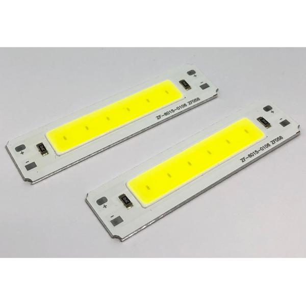 【強力発光】USB 5V用のCOB LEDモジュール消費電力: 2W電圧: 5V 電流: 400mAサイズ: 60mm × 15mm発光面: 38 × 9mm板厚: 1.0mm 重量: 2.5gLEDカラー：6500K（昼白色）、3000K...