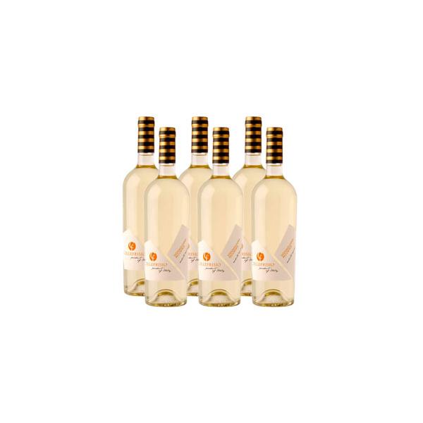 黄金色を帯びた麦わらイエロー色。グリーンティーや熟れた桃を思わせる濃厚な香り。骨格のしっかりしており、バランスが良く持続性のある味わい。 ペコリーノ 750ml 6本セット Pecorino Terre di Chieti IGT Vign...