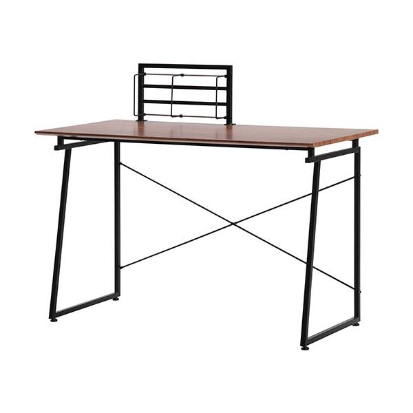 ●天板幅120cmあるので、広々と机を使え作業効率も抜群。付属のブックラックも便利です。●デスク幅が120cmあるので、机の上を広々と使えて作業効率も抜群●ブックスタンドが付属している●スチールのブラックと、ウッドテイストのブラウンが印象的...
