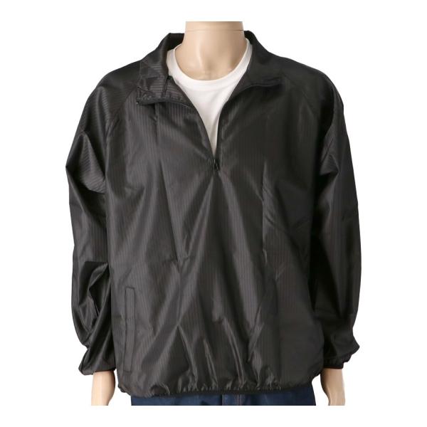 【特長】●キメ細かく丈夫な生地●耐久性があり簡易防寒にも●両サイドポケット【仕様】●サイズ：3L●カラー：ブラック●組成：ポリエステル100％、はっ水（水をはじきやすい）●MADE IN CHINA※本品は防水仕様ではありません。レインウェ...