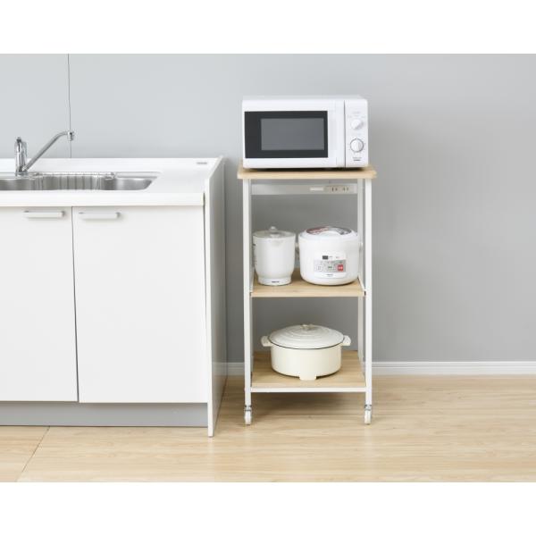 【仕様】●使用時寸法（約）：幅４８０×奥行４５０×高さ９１０（mm）●商品質量：１０kg●耐荷重天板：２０kgスライド棚：５kg底板：１５kg※耐荷重は測定値であり、保証値ではありません。●構造部材棚板：合成樹脂化粧繊維板（塩化ビニル樹脂）...