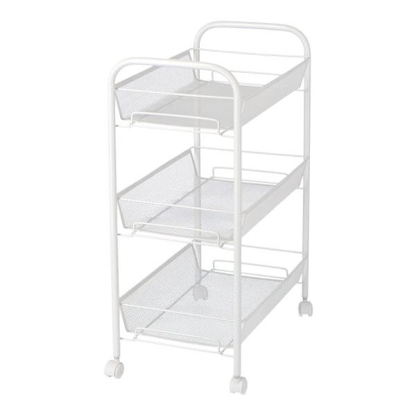 【商品説明】タイプ：ワイドロータイプサイズ：約幅43.5×奥行き26×高さ62.5cm【特長】●キッチン周りの小物をスッキリ収納●キッチンの隙間を有効活用●３６０度回転するキャスター付き（キャスターにはストッパーはついていません）【仕様】●...