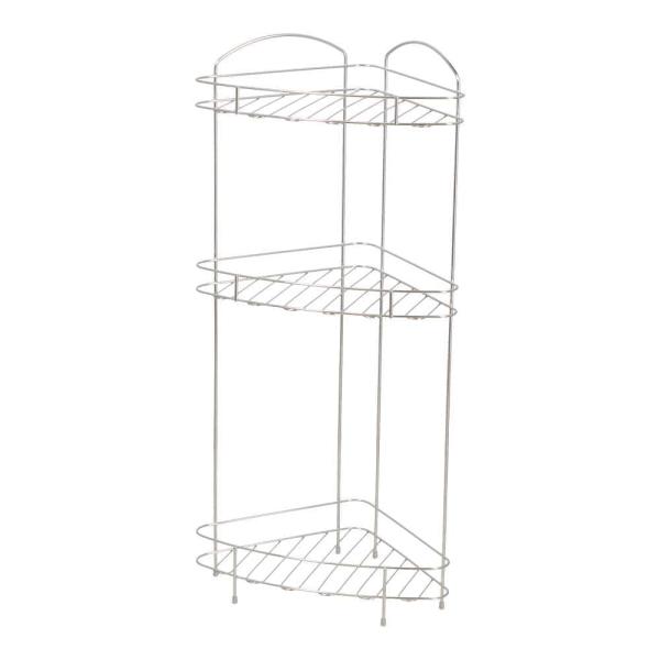 【特長】●ステンレス製でサビにくい【仕様】●サイズ(約)：幅30×奥行20×高さ63cm●材質：本体/ステンレエス、すべり止め/塩化ビニル●耐荷重(約)：棚部1段/3.0kg●中国製