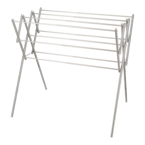 【特長】●サビにくいステンレス巻き●伸縮式でコンパクトに収納できる【仕様】●屋内用●タオルハンガーに一度に干せる目安：フェイスタオルなら9枚●使用時サイズ（約）：幅48〜81×奥行57×高さ78（cm）●収納時サイズ（約）：幅48×奥行8....