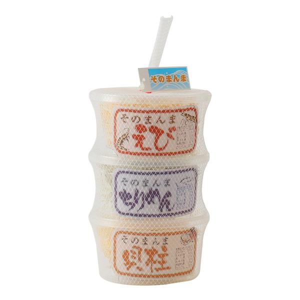 商品情報素材をそのまま特殊な温度と圧力で、花びらのように仕上げました。つなぎや添加物等を一切使用しておりません。海の幸そのままの味をお楽しみいただけます。そのまんまちりめん、そのまんまえび、そのまんま貝柱の3個セットです。【商品仕様】内容量...