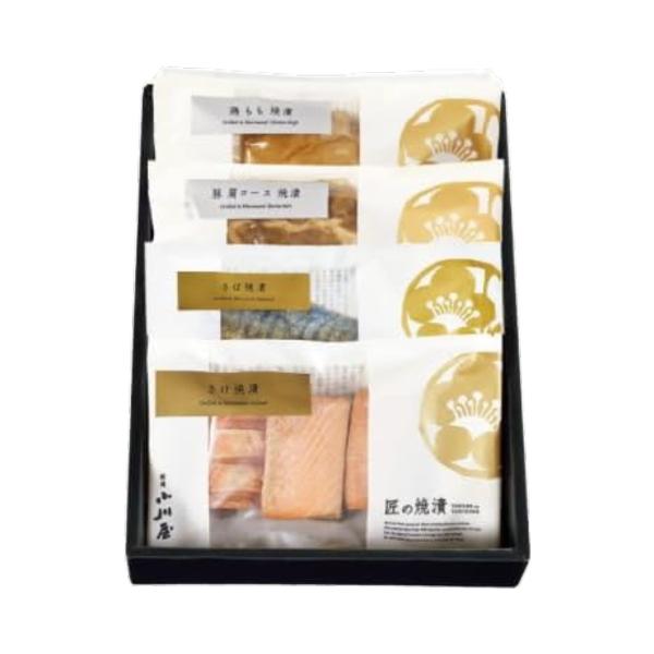 【商品説明】白焼きした魚を醤油ベースのタレに漬け込む新潟の郷土料理にして、小川屋自慢の逸品「匠の焼漬」と創業126年目で誕生した「お肉の焼漬」を詰合せにしました。 開けたらそのまま食べれる手軽さで、大切な方への贈り物としても最適です。【原材...