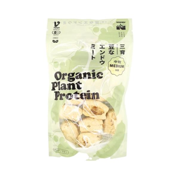 【商品説明】有機エンドウ豆と有機そら豆を原料にした、乾燥タイプの植物たんぱく食品です。化学処理を一切行わず、有機JAS認証を取得しています。グルテンフリー・大豆フリー・五葷抜きで、幅広い食スタイルに対応。水またはお湯で戻すだけで使え、中粒タ...