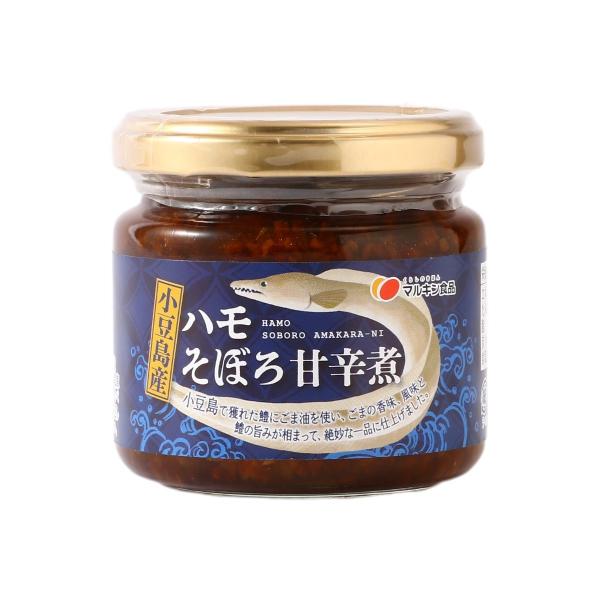 【商品説明】小豆島で獲れた鱧にごま油を使い、ごまの香味、風味と鱧の旨みが相まって、絶妙な一品に仕上げました。【原材料】醤油(小麦・大豆を含む)(国内製造)、みりん、砂糖、はも、粒状大豆たんぱく、食用ごま油、生姜、寒天、唐辛子【内容量】140...
